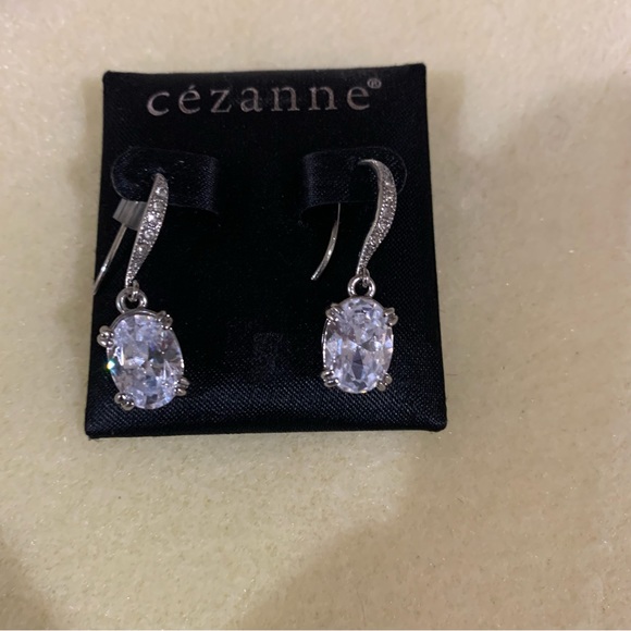 cezanne | Jewelry | Cezanne Oblong Cut Cubic Zirconia Silver Tone Drop ...